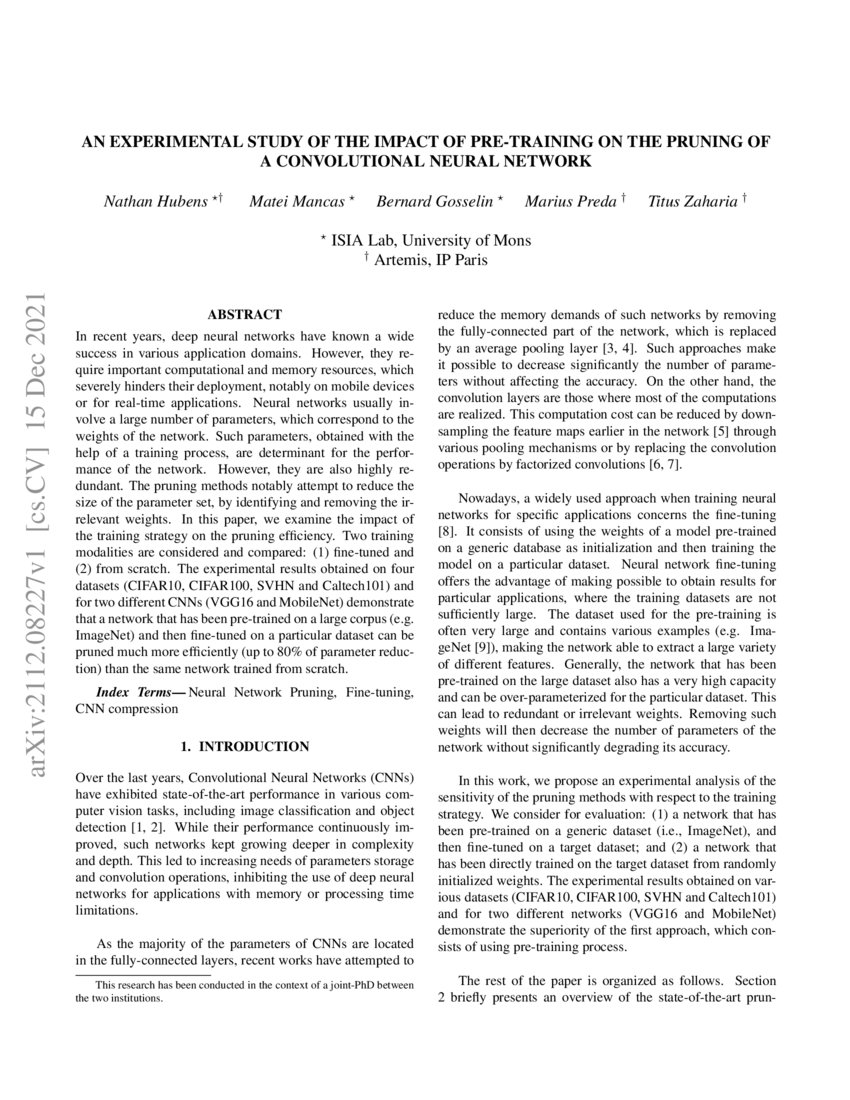 An Experimental Study Of The Impact Of Pre training On The Pruning Of A an-experimental-study-of-the-impact-of-pre-training-on-the-pruning-of-a
