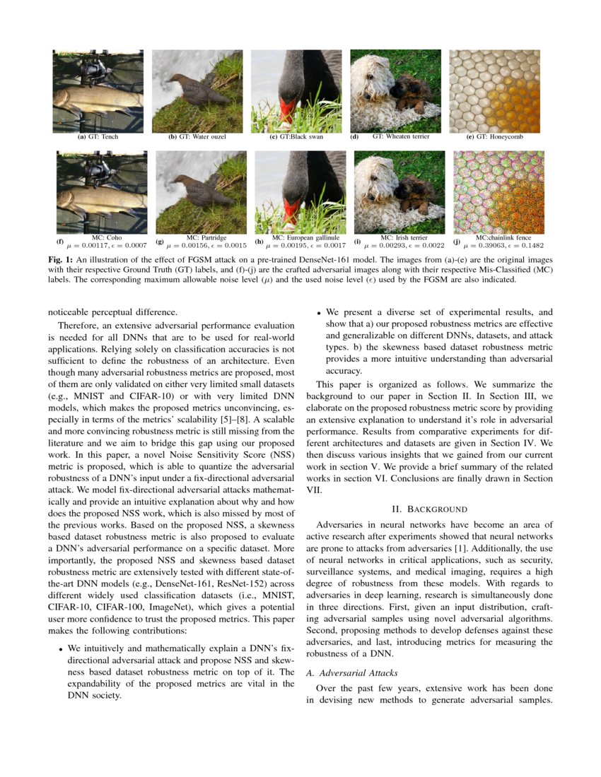 An Explainable Adversarial Robustness Metric For Deep Learning Neural Networks Deepai