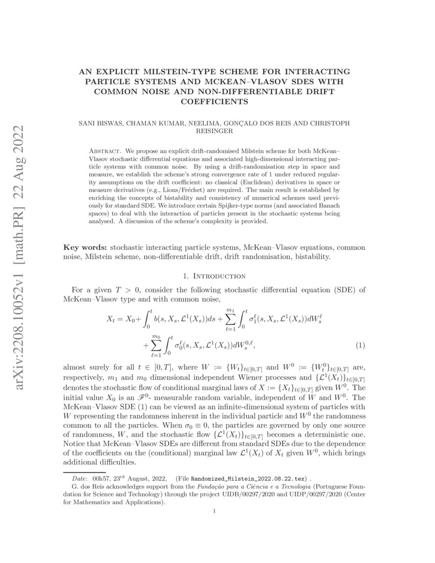An explicit Milstein-type scheme for interacting particle systems and McKean–Vlasov SDEs with ...