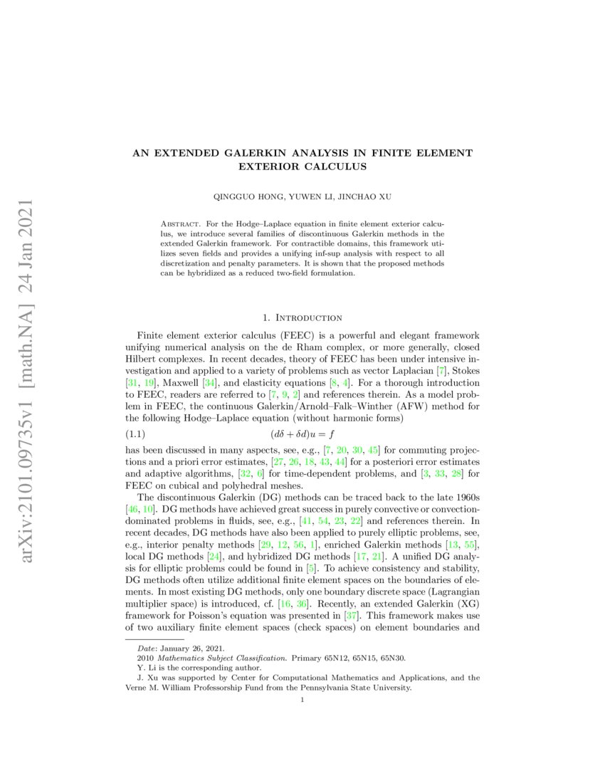 An Extended Galerkin Analysis In Finite Element Exterior Calculus Deepai