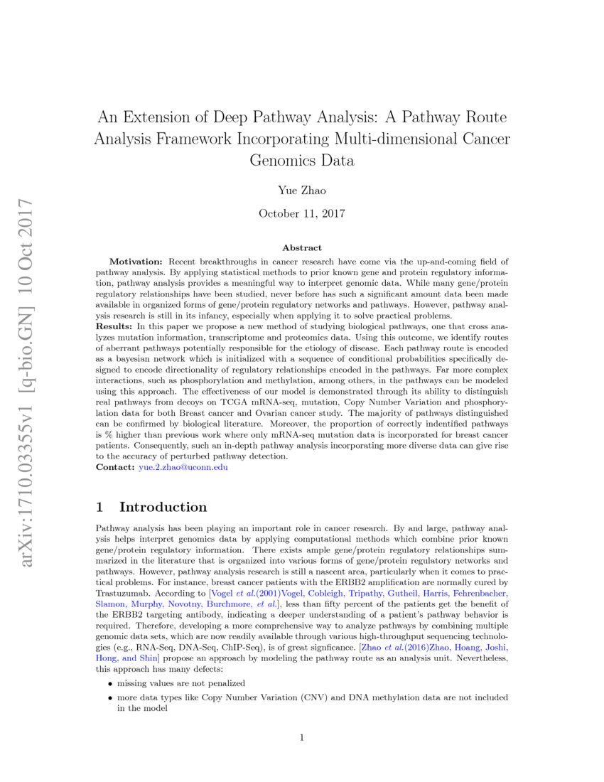 An Extension of Deep Pathway Analysis: A Pathway Route Analysis Framework Incorporating Multi ...