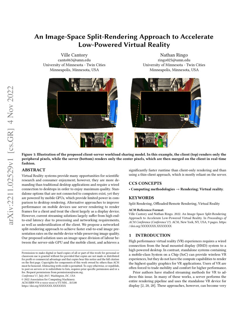 An Image-Space Split-Rendering Approach to Accelerate Low-Powered ...