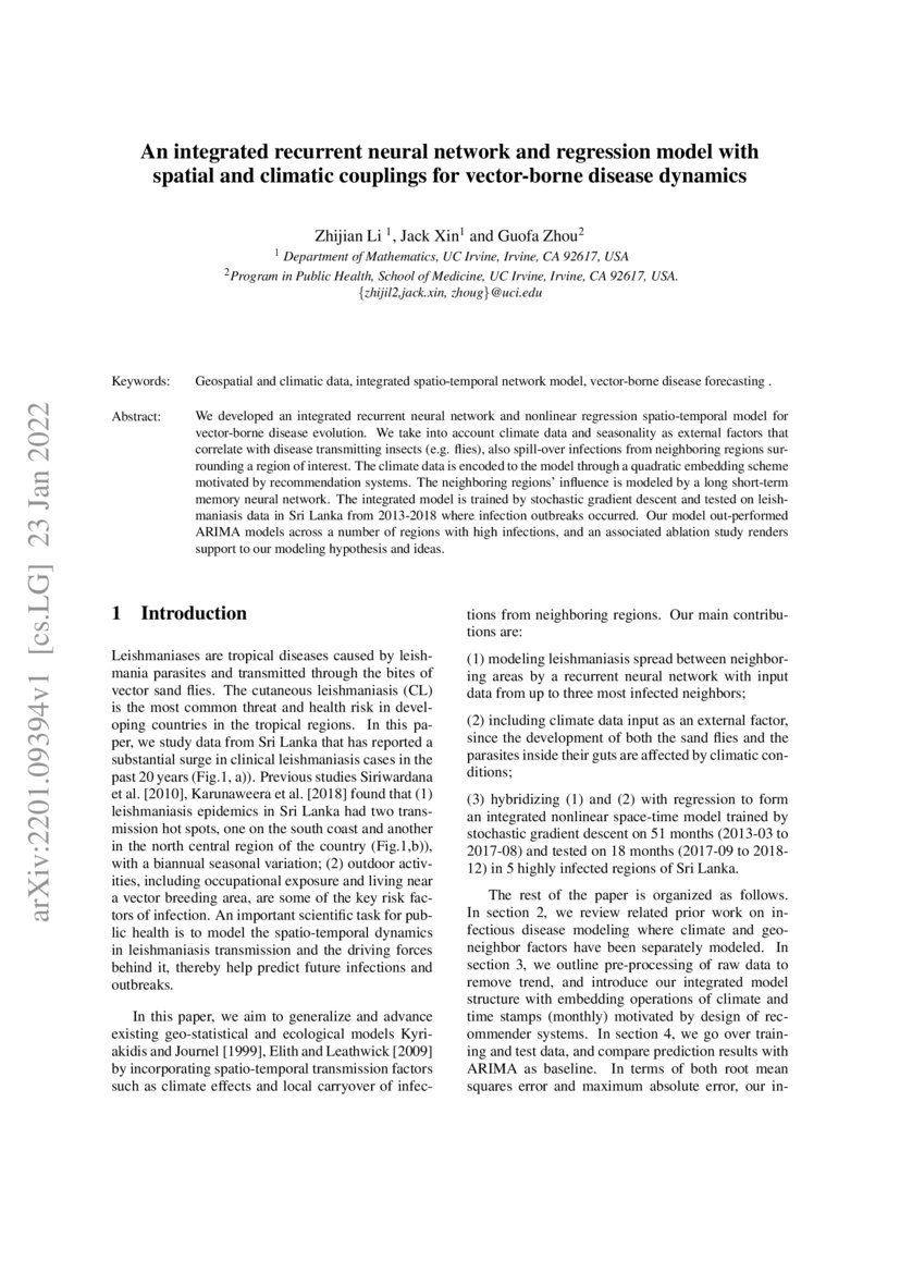 An Integrated Recurrent Neural Network And Regression Model With