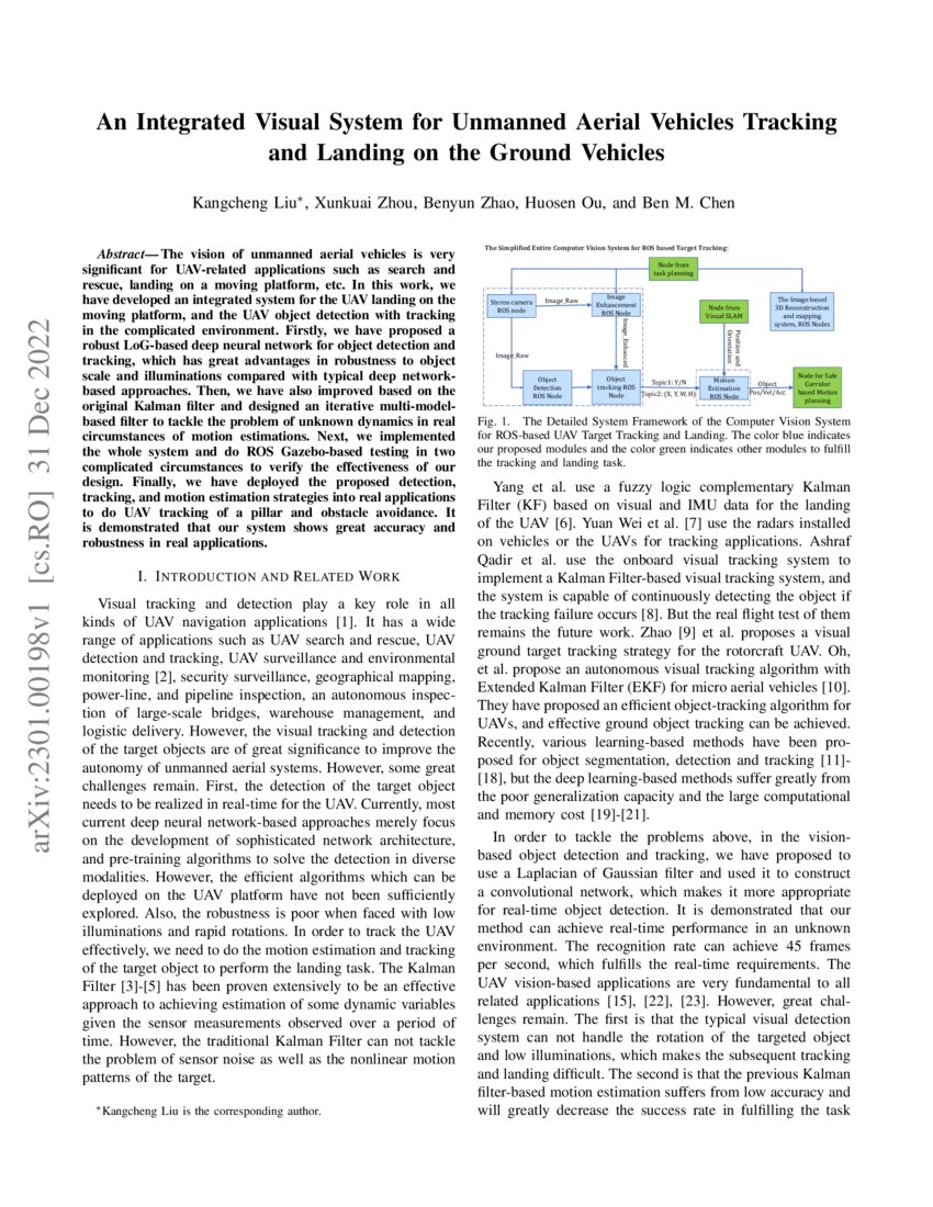 An Integrated Visual System For Unmanned Aerial Vehicles Tracking And