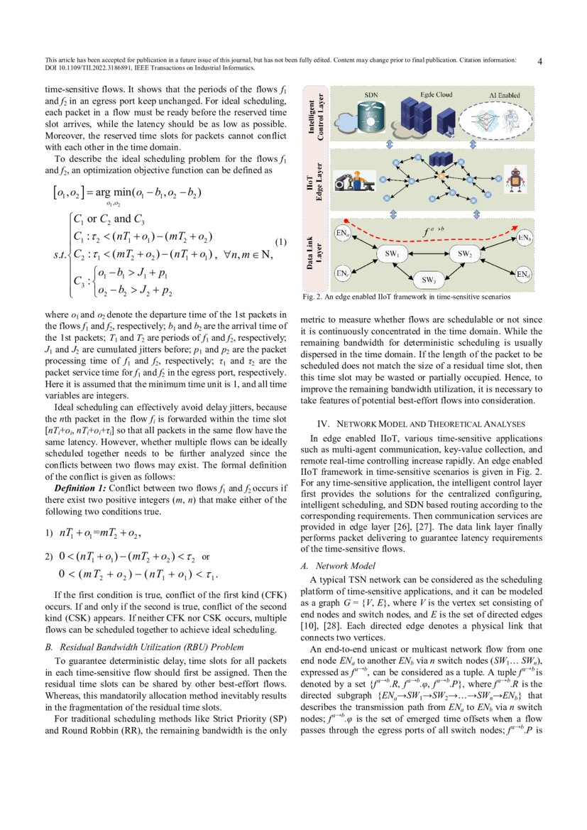 An Intelligent Deterministic Scheduling Method For Ultra Low Latency Communication In Edge