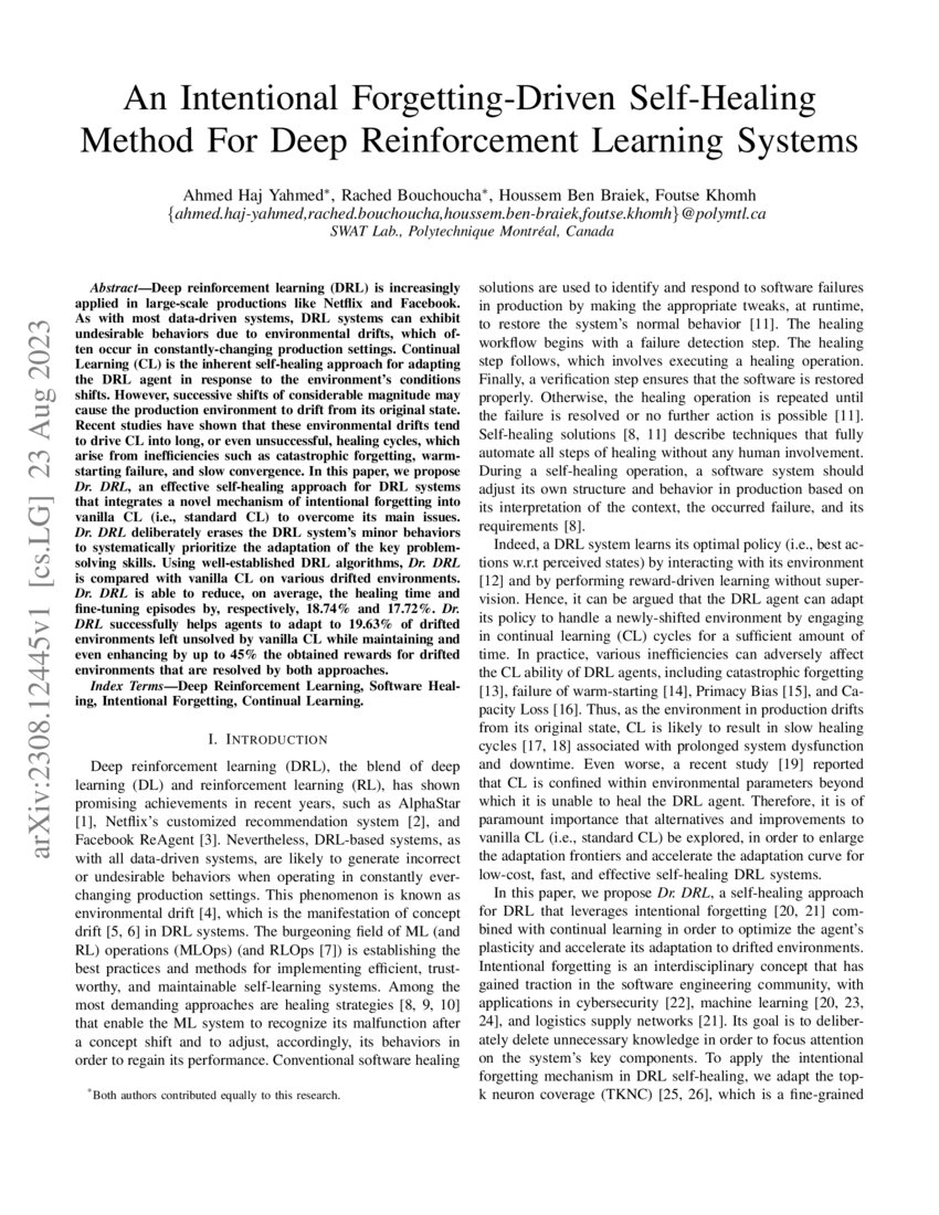 An Intentional Forgetting-Driven Self-Healing Method For Deep ...