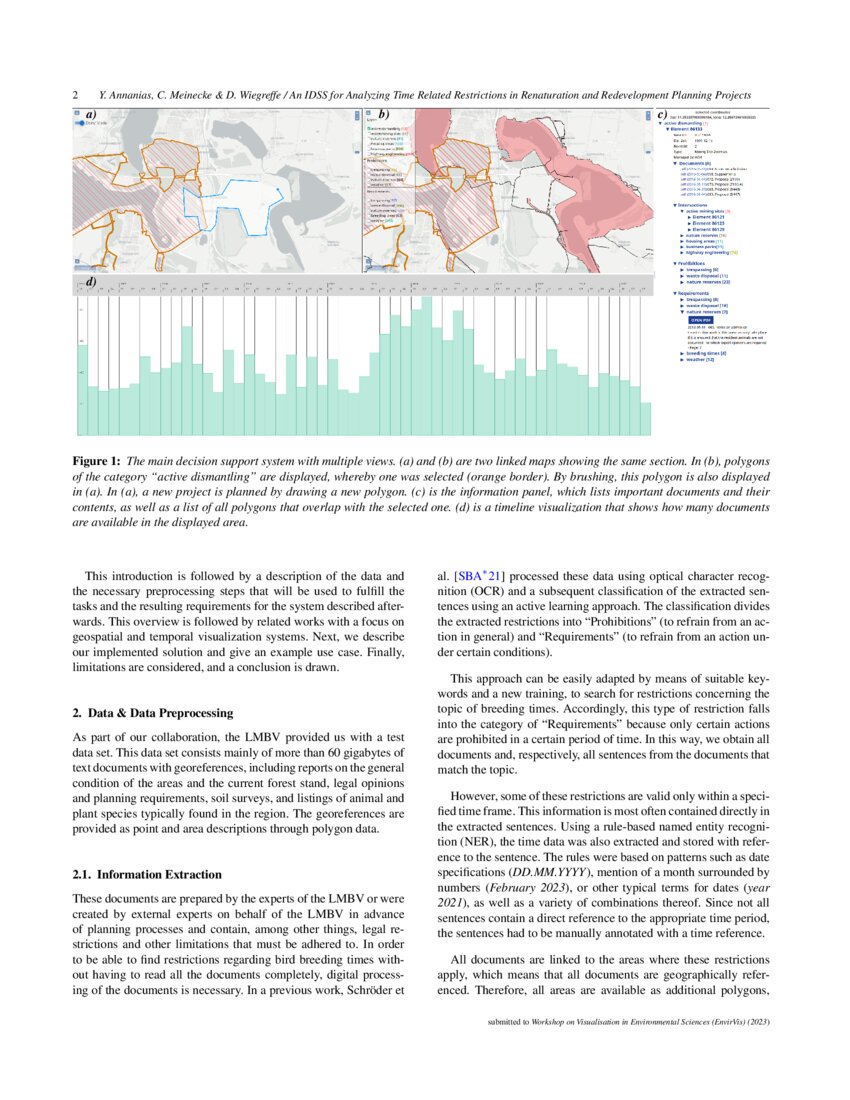 An Interactive Decision Support System For Analyzing Time Related Restrictions In Renaturation