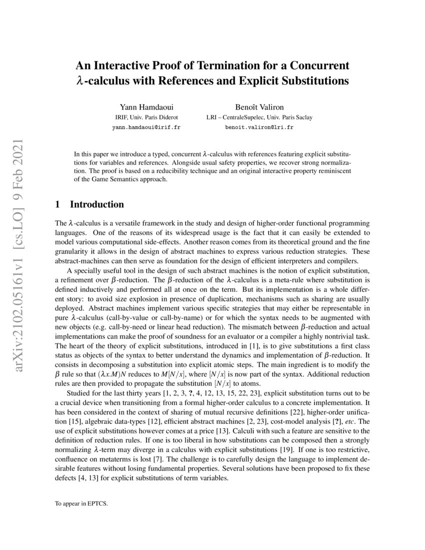 An Interactive Proof Of Termination For A Concurrent λ Calculus With References And Explicit
