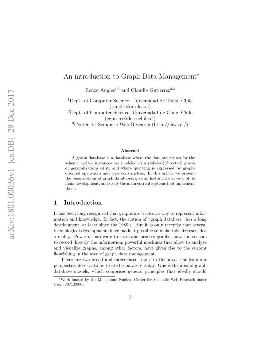 An introduction to Graph Data Management | DeepAI