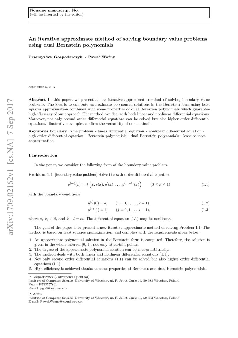 An Iterative Approximate Method Of Solving Boundary Value Problems