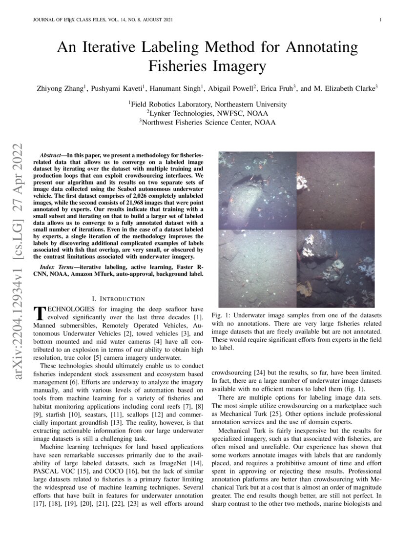 An Iterative Labeling Method for Annotating Fisheries Imagery | DeepAI
