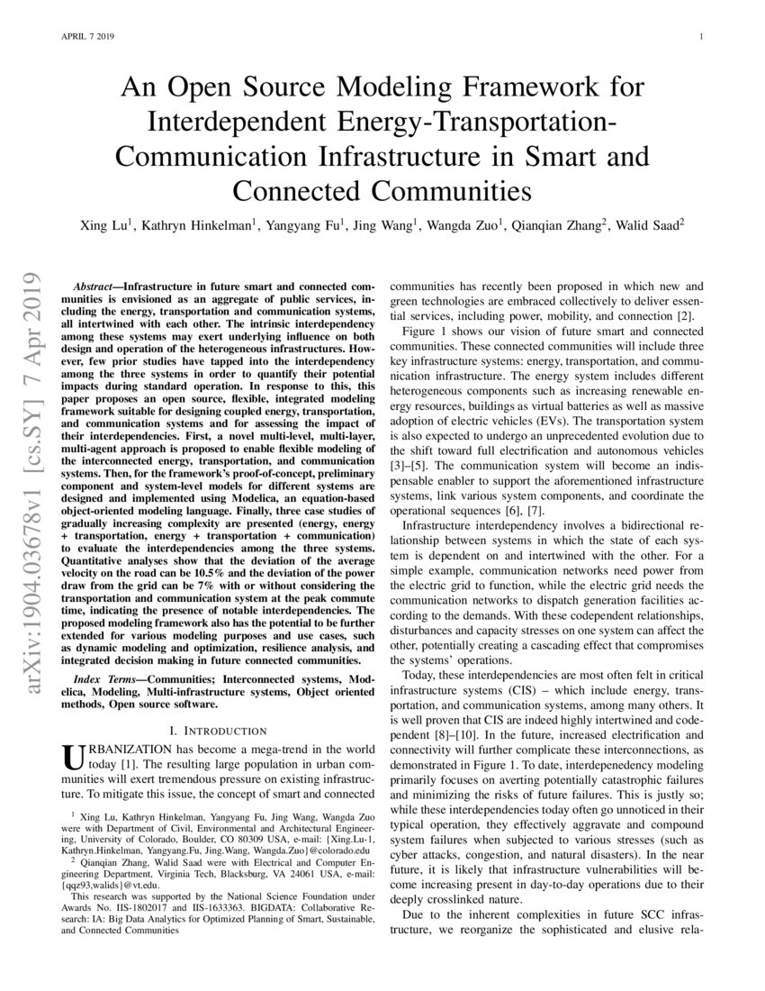 An Open Source Modeling Framework For Interdependent Energy Transportation Communication