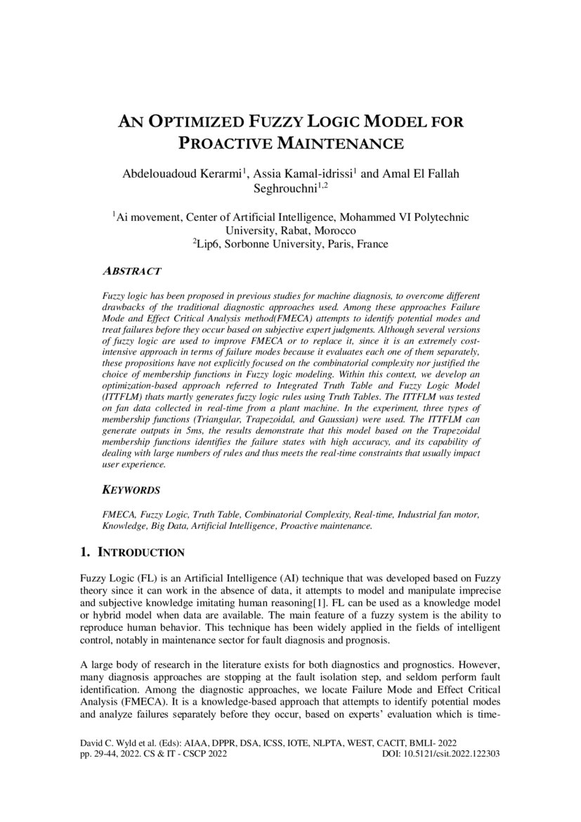 An Optimized Fuzzy Logic Model For Proactive Maintenance Deepai 