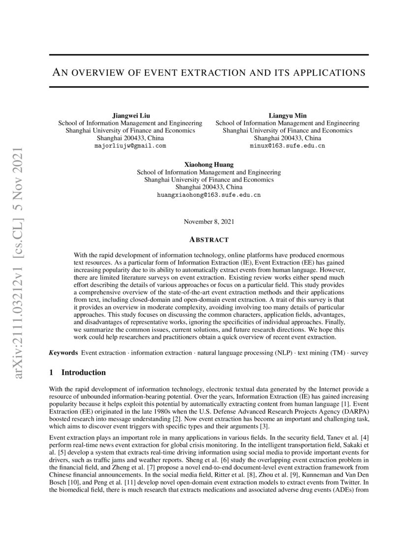 An overview of event extraction and its applications | DeepAI