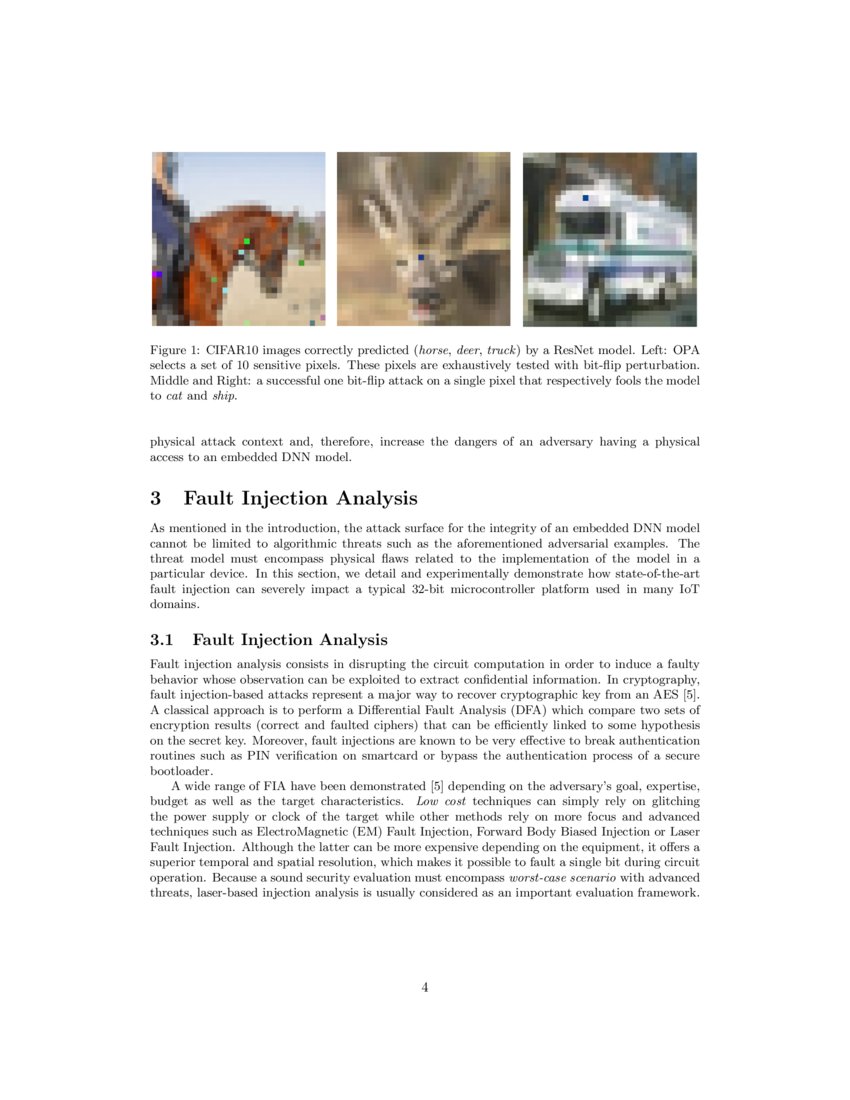 An Overview of Laser Injection against Embedded Neural Network Models | DeepAI