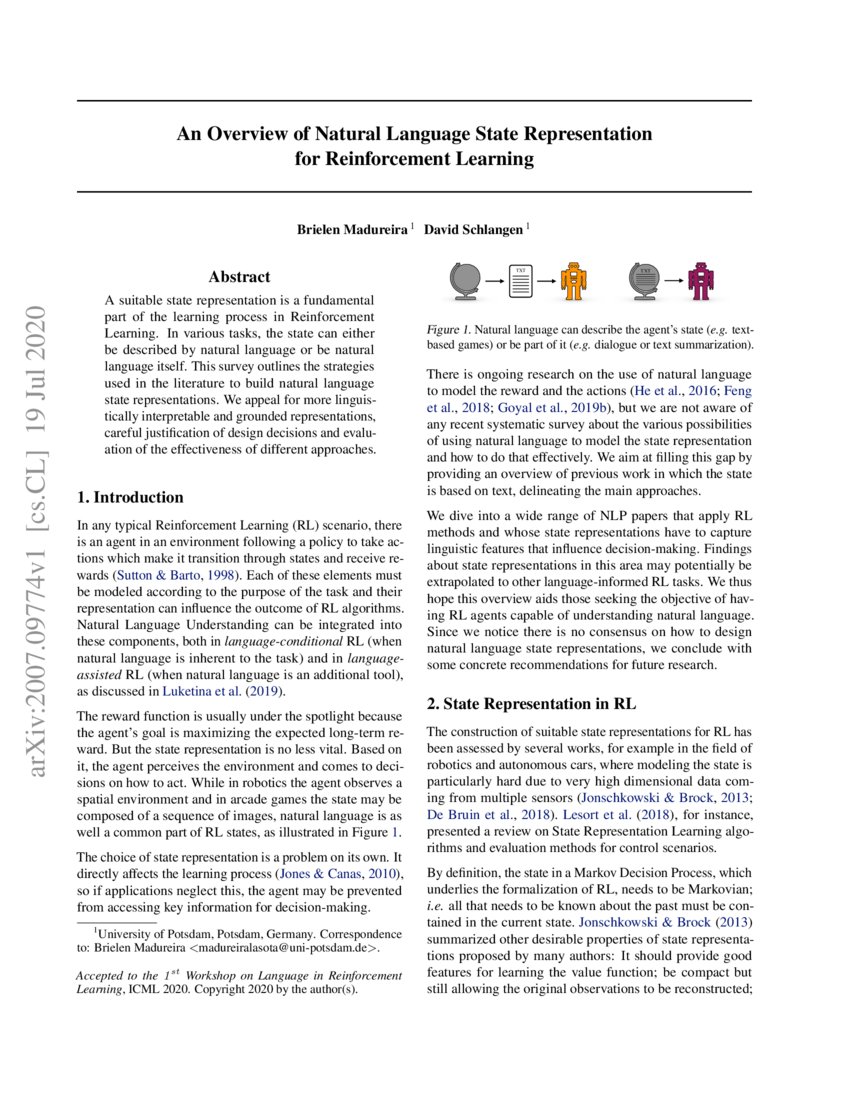 An Overview of Natural Language State Representation for Reinforcement ...