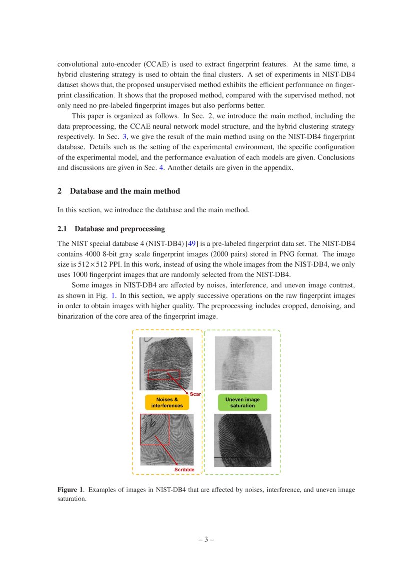 An Unsupervised Deep Learning Method For Fingerprint Classification