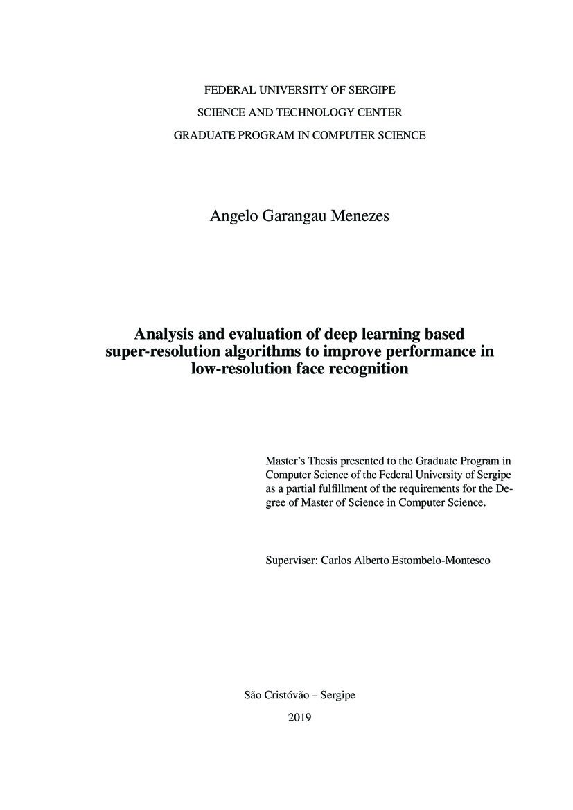 Analysis and evaluation of Deep Learning based Super-Resolution ...