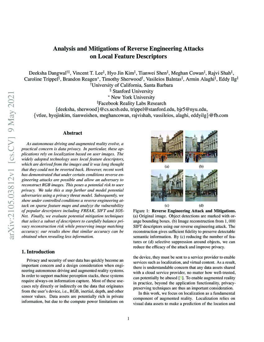 Analysis And Mitigations Of Reverse Engineering Attacks On Local