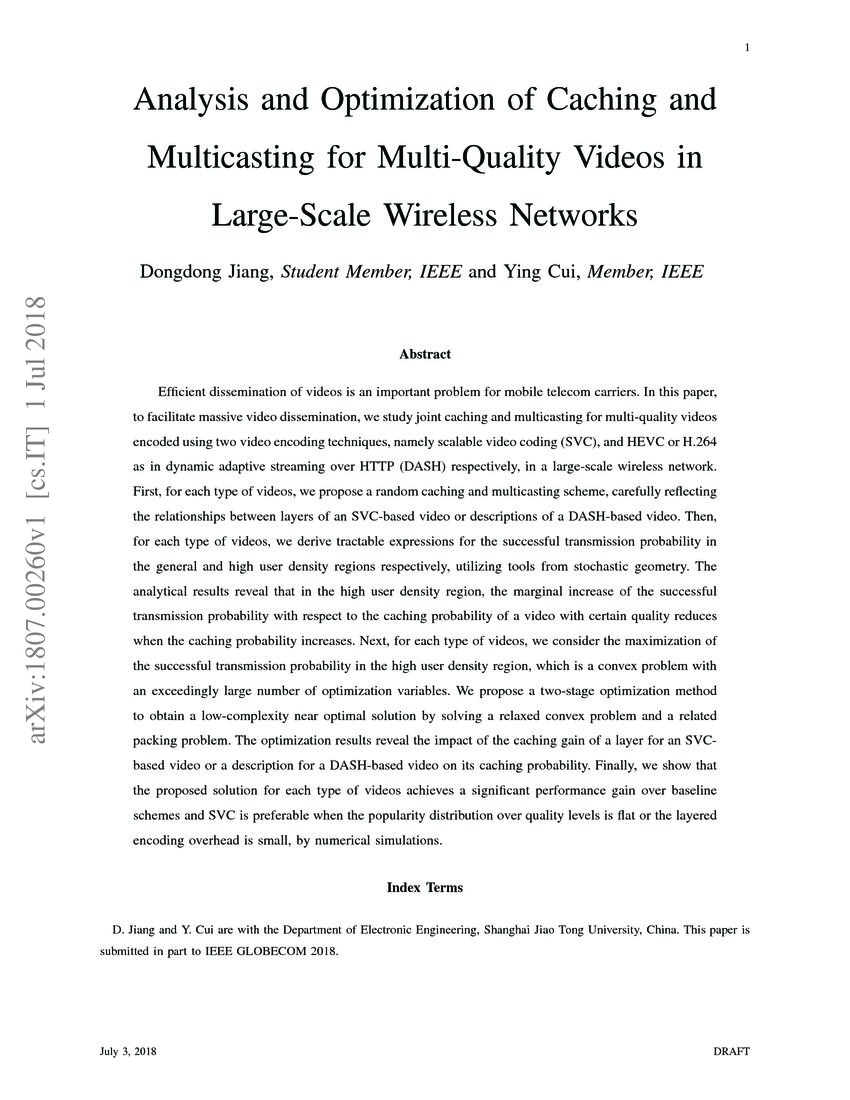 Analysis And Optimization Of Caching And Multicasting For Multi Quality Videos In Large Scale
