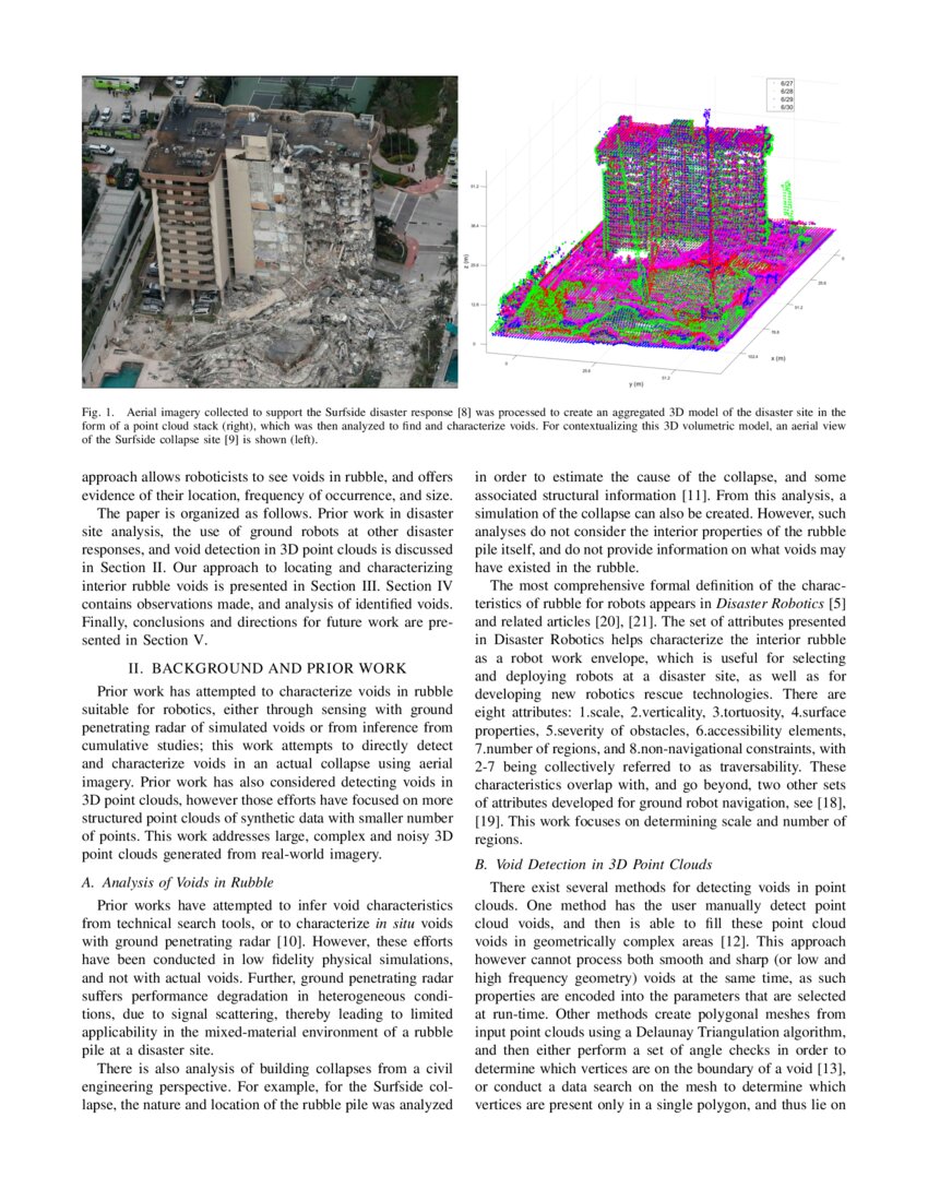 Analysis of Interior Rubble Void Spaces at Champlain Towers South ...