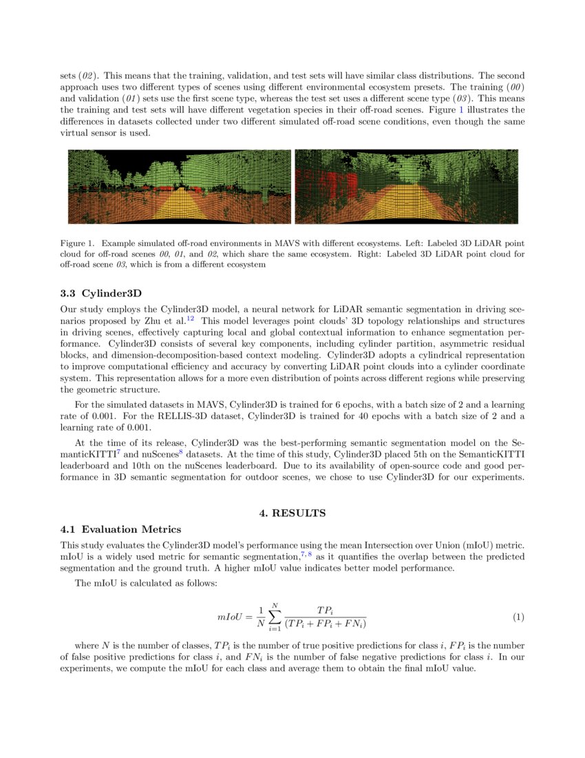 Analysis Of Lidar Configurations On Off Road Semantic Segmentation