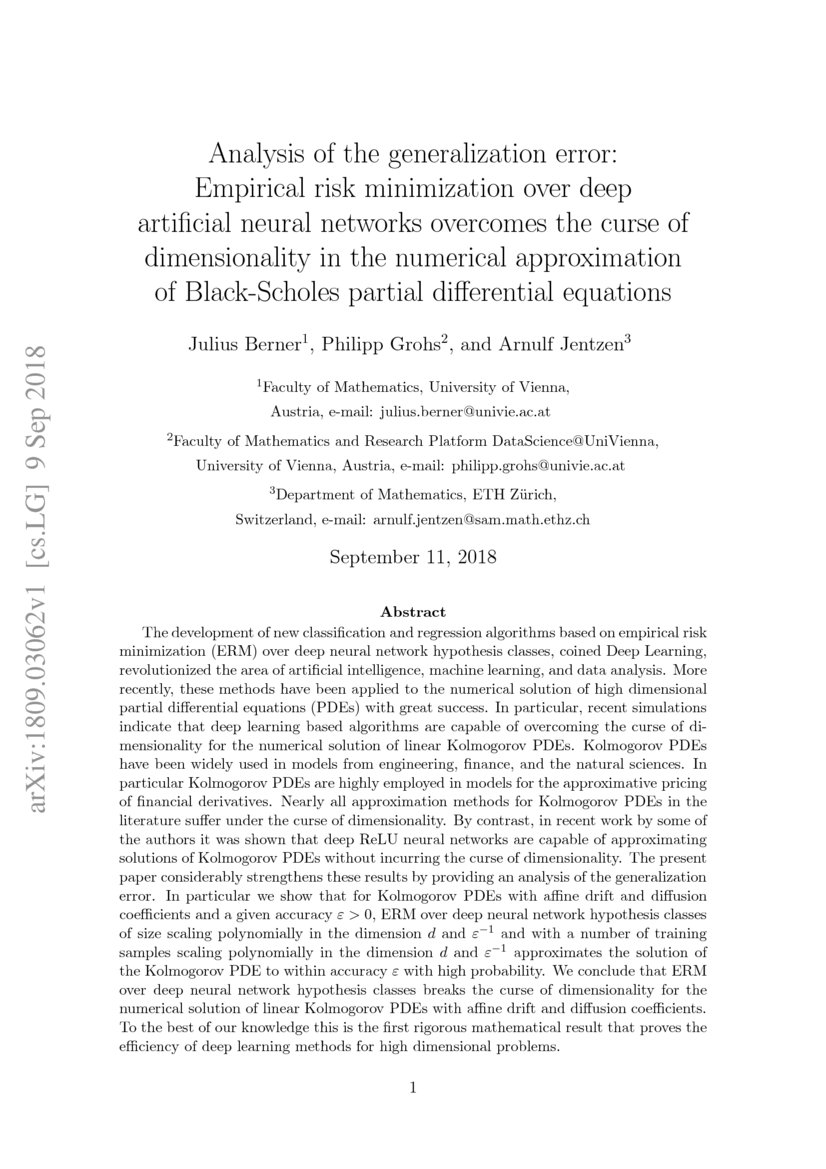 Analysis Of The Generalization Error Empirical Risk Minimization Over Deep Artificial Neural