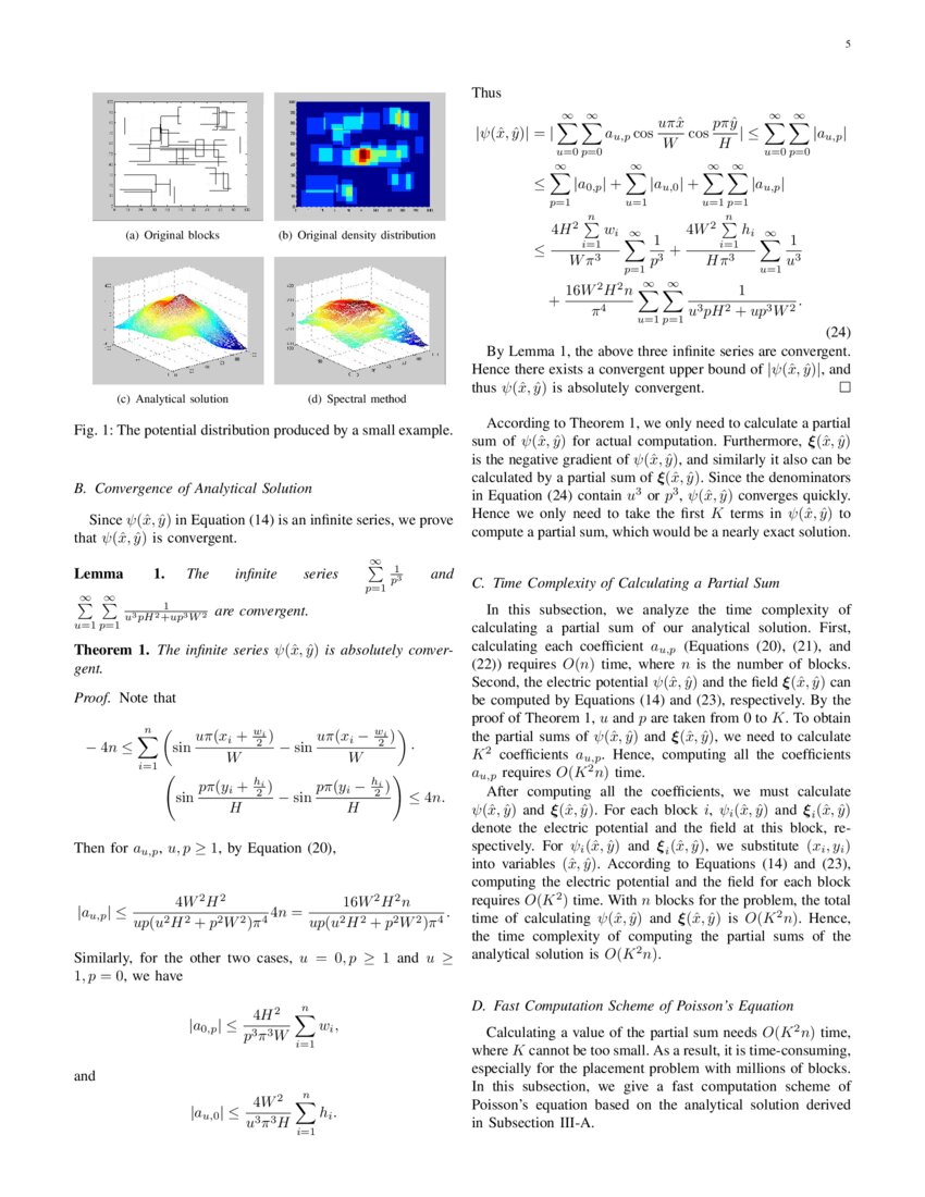 Analytical Solution Of Poissons Equation With Application To Vlsi