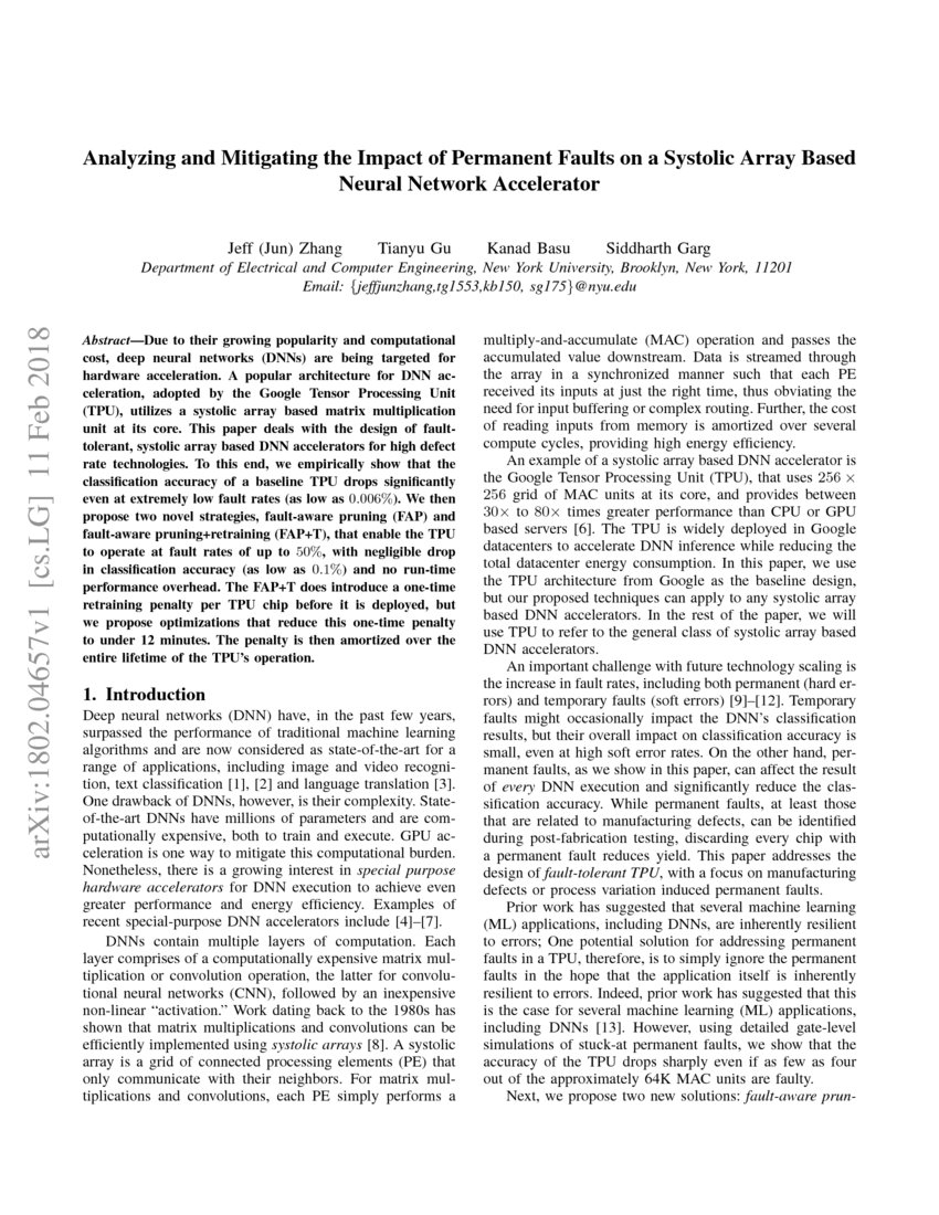 Analyzing and Mitigating the Impact of Permanent Faults on a Systolic ...