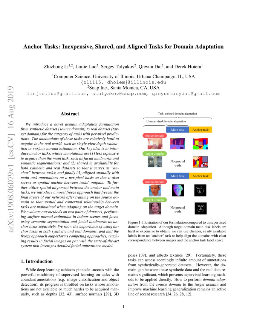 Anchor Tasks: Inexpensive, Shared, and Aligned Tasks for Domain ...