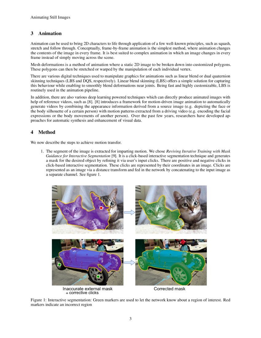 Animating Still Images | DeepAI