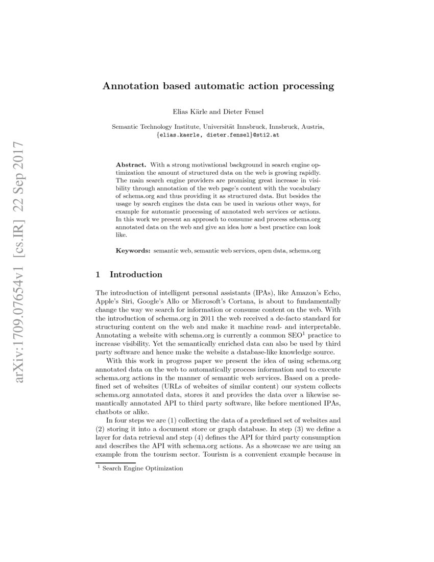 Annotation based automatic action processing | DeepAI