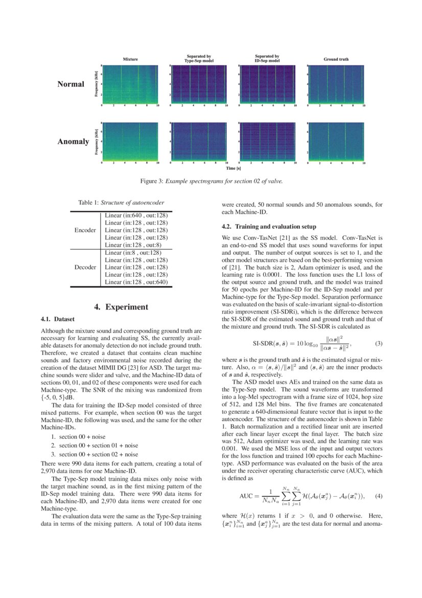 Anomalous Sound Detection Based on Sound Separation | DeepAI