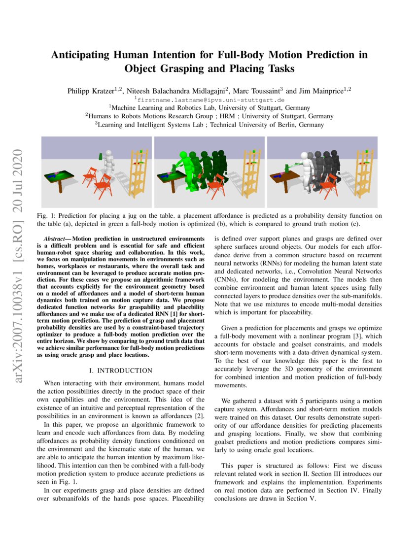 Anticipating Human Intention for Full-Body Motion Prediction in Object ...