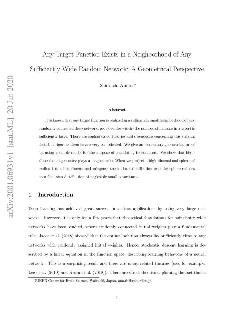 Any Target Function Exists in a Neighborhood of Any Sufficiently Wide ...