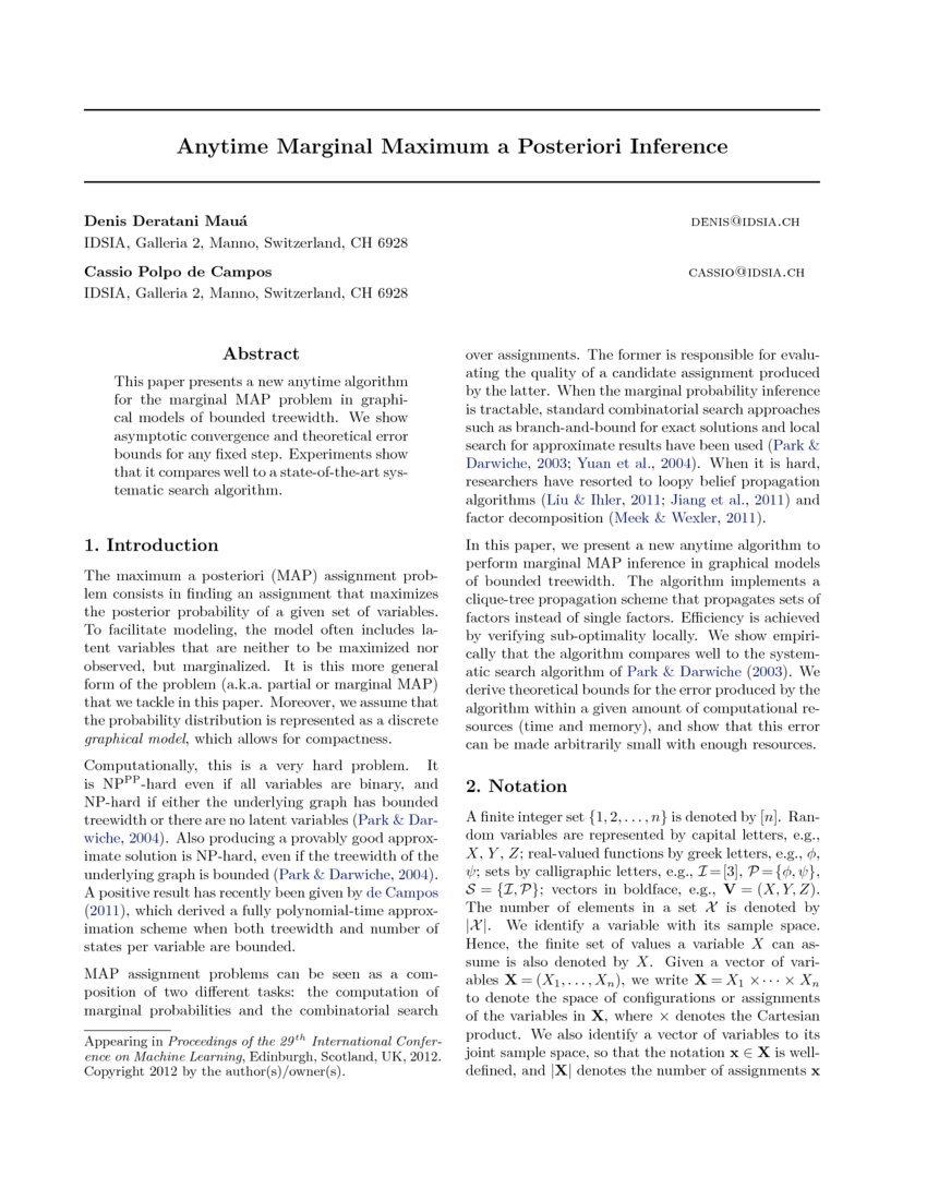 Anytime Marginal Map Inference Deepai