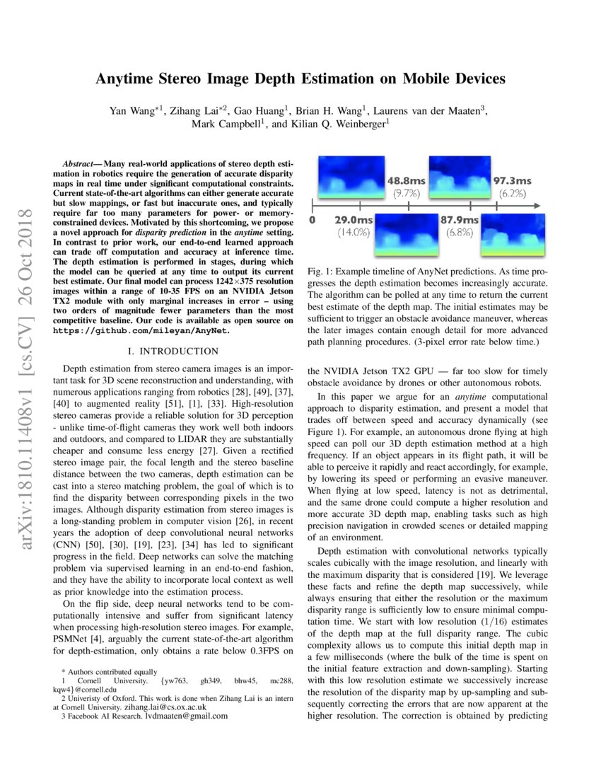 Anytime Stereo Image Depth Estimation on Mobile Devices | DeepAI
