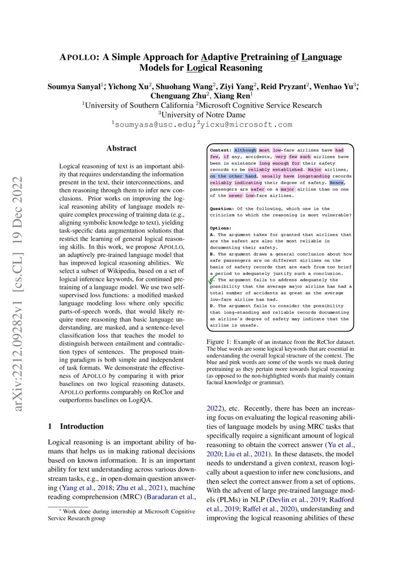 Apollo A Simple Approach For Adaptive Pretraining Of Language Models