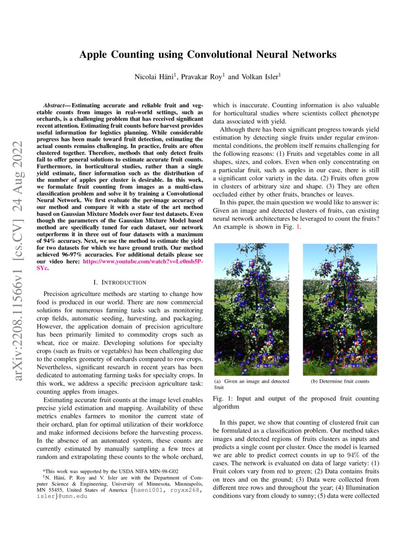 Apple Counting Using Convolutional Neural Networks Deepai 4046