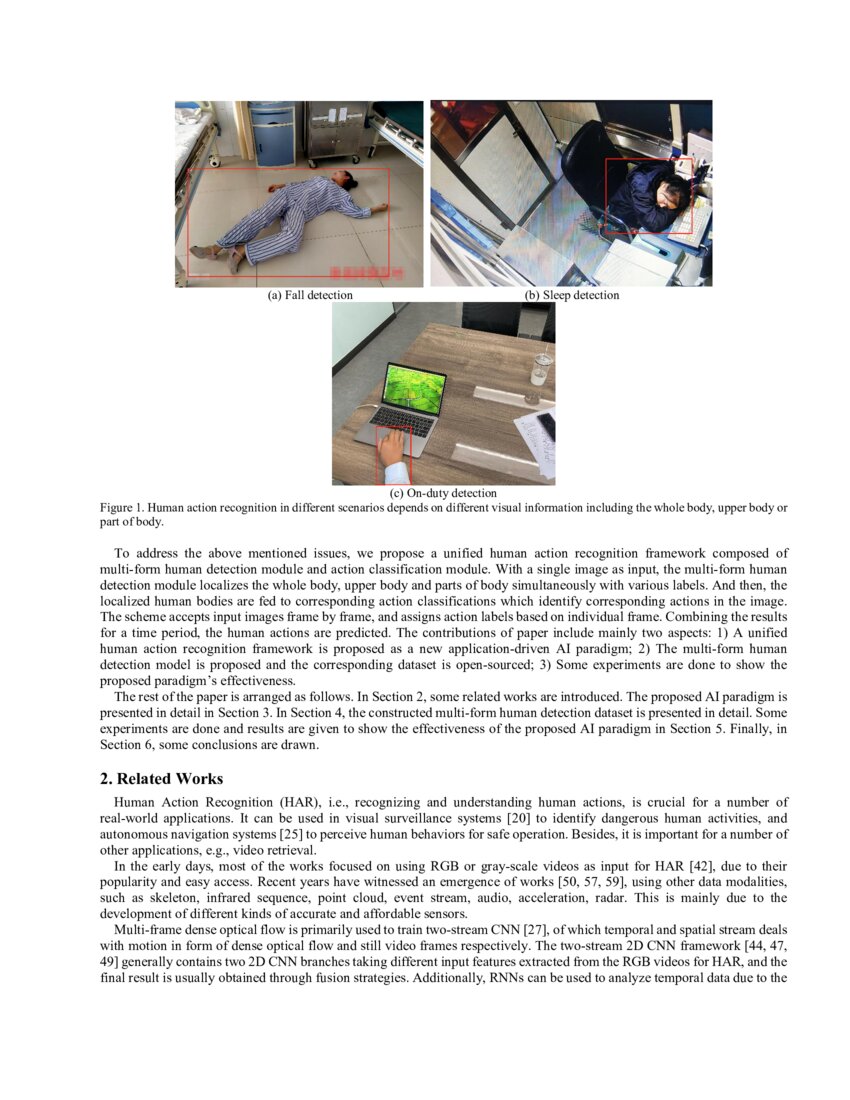 Application Driven Ai Paradigm For Human Action Recognition Deepai