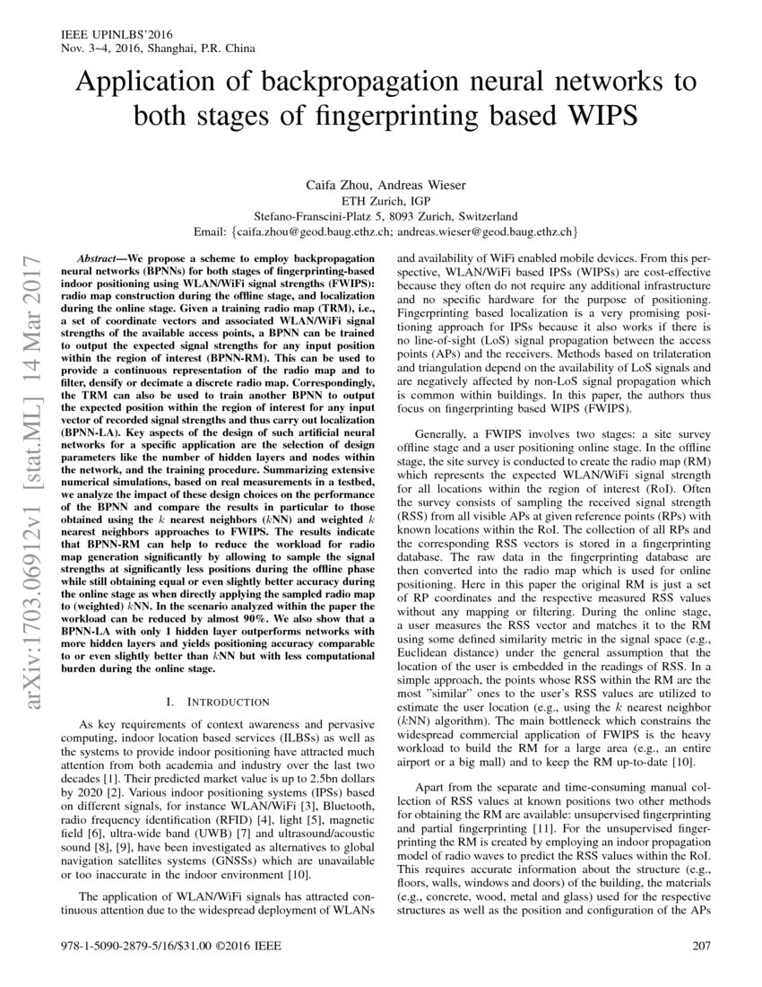 Application Of Backpropagation Neural Networks To Both Stages Of