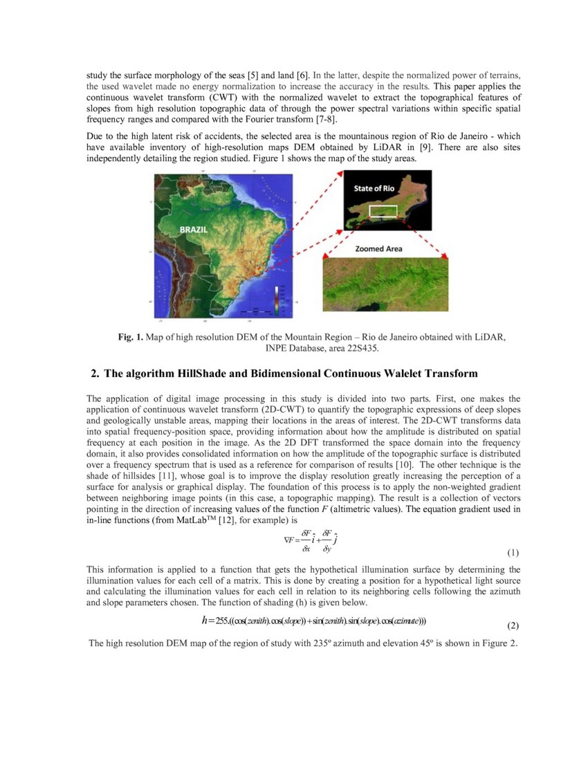 Application of Enhanced-2D-CWT in Topographic Images for Mapping ...