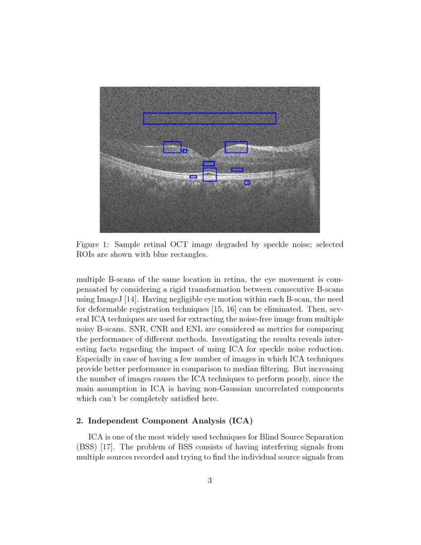 Application of Independent Component Analysis Techniques in Speckle ...
