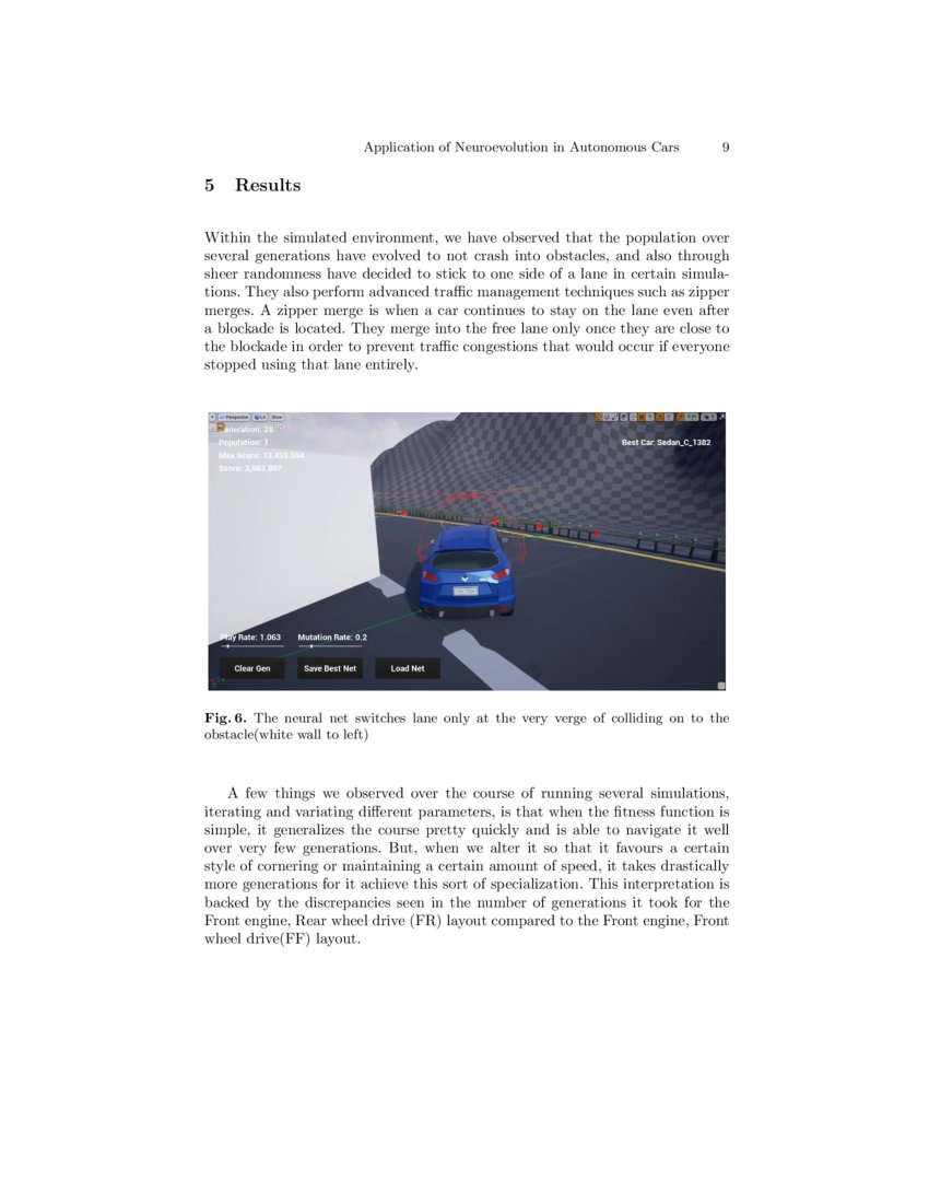 Application Of Neuroevolution In Autonomous Cars Deepai