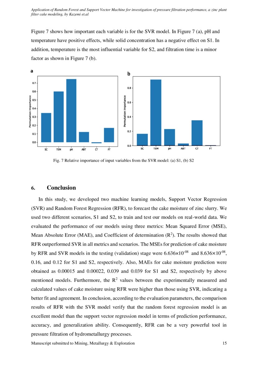 Application Of Random Forest And Support Vector Machine For