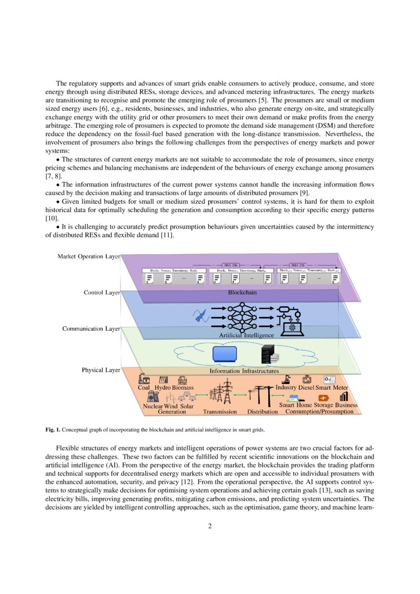Applications of blockchain and artificial intelligence technologies for enabling prosumers in ...