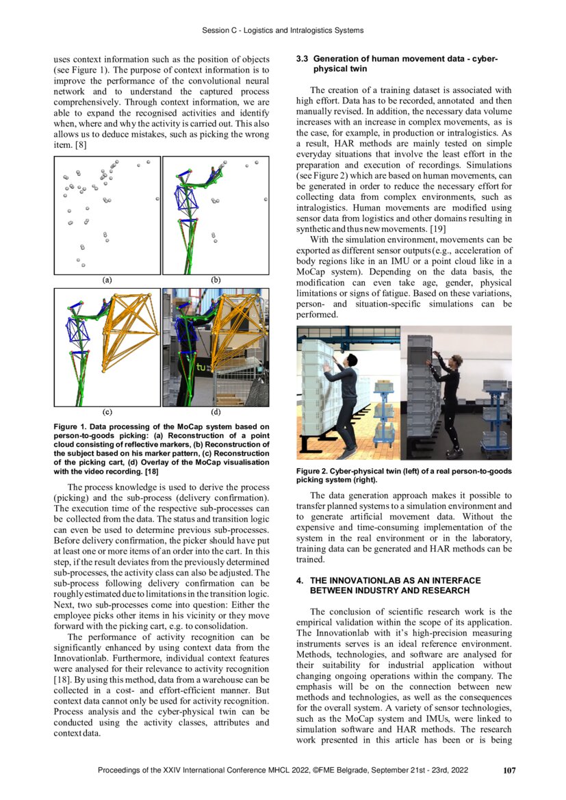 Applications of human activity recognition in industrial processes ...