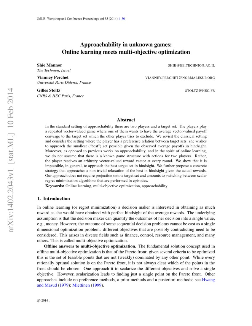 Approachability in unknown games: Online learning meets multi-objective ...