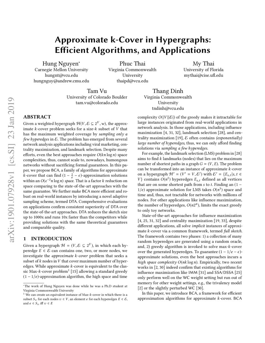 Approximate K Cover In Hypergraphs Efficient Algorithms And