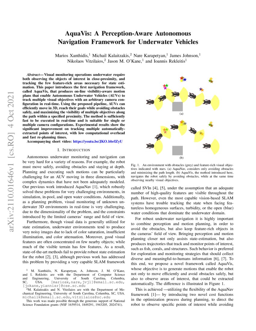 AquaVis: A Perception-Aware Autonomous Navigation Framework for ...
